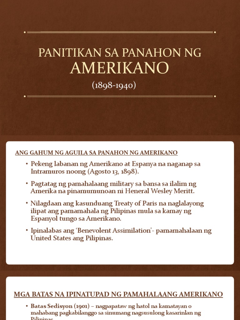 Panitikan Sa Panahon NG Amerikano | PDF