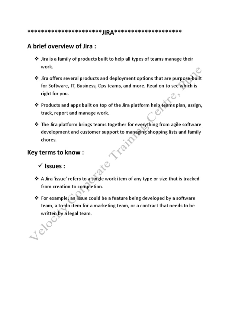 JIRA Notes | PDF | Scrum (Software Development) | Agile Software ...