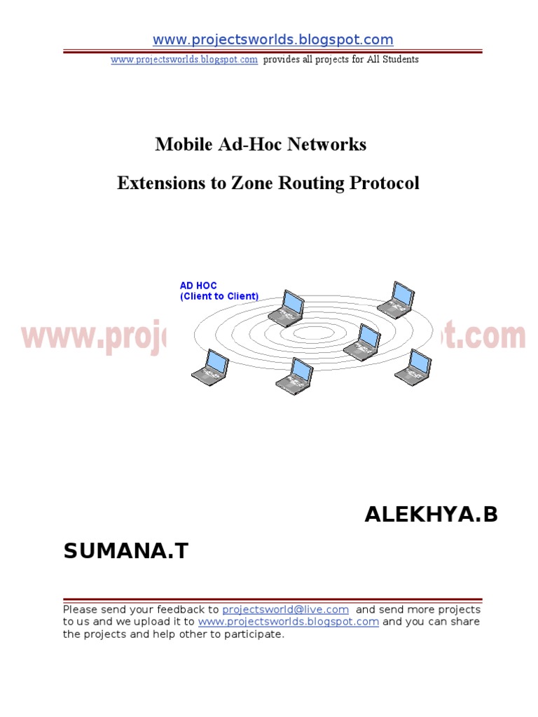 Zone Routing Protocol It Pdf Routing Wireless Ad Hoc Network