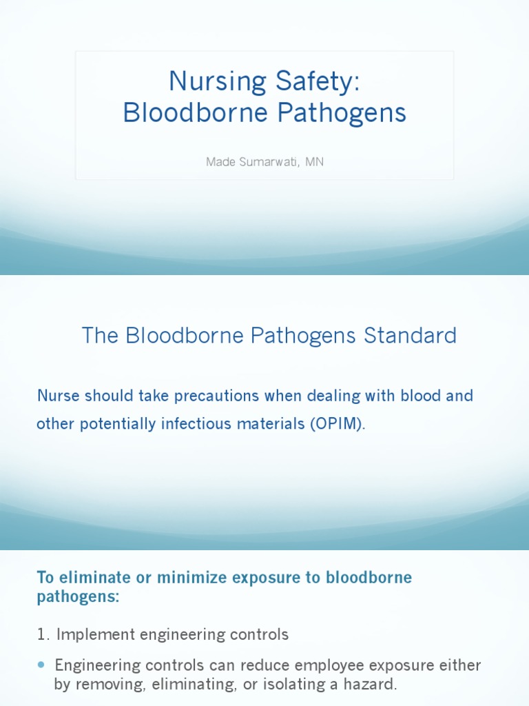 003 NS Bloodborne and Other Pathogens | PDF