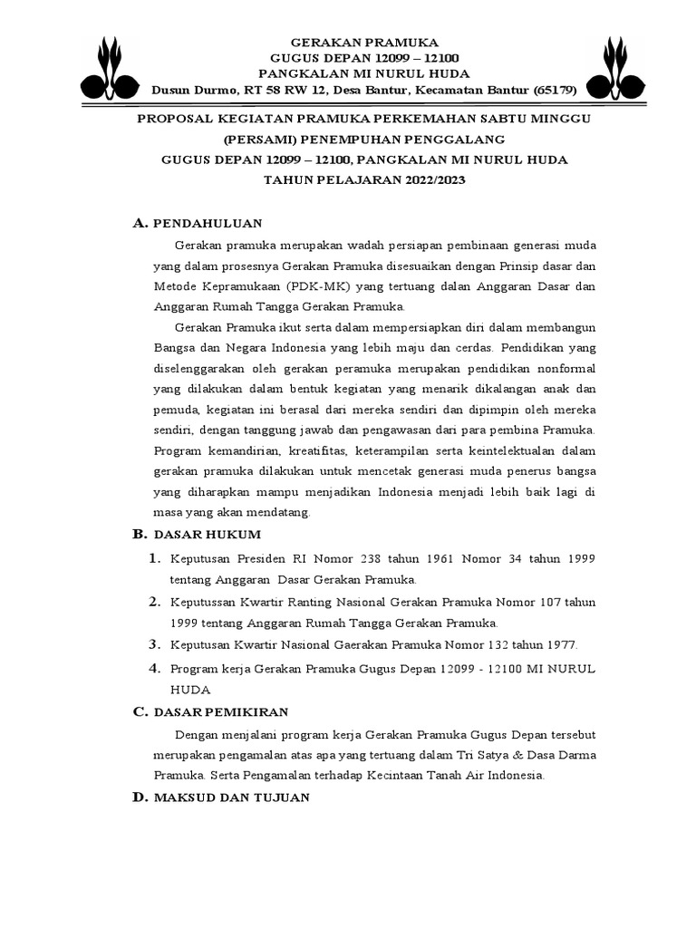 Proposal Persami Mi 2022 Siap Print | PDF