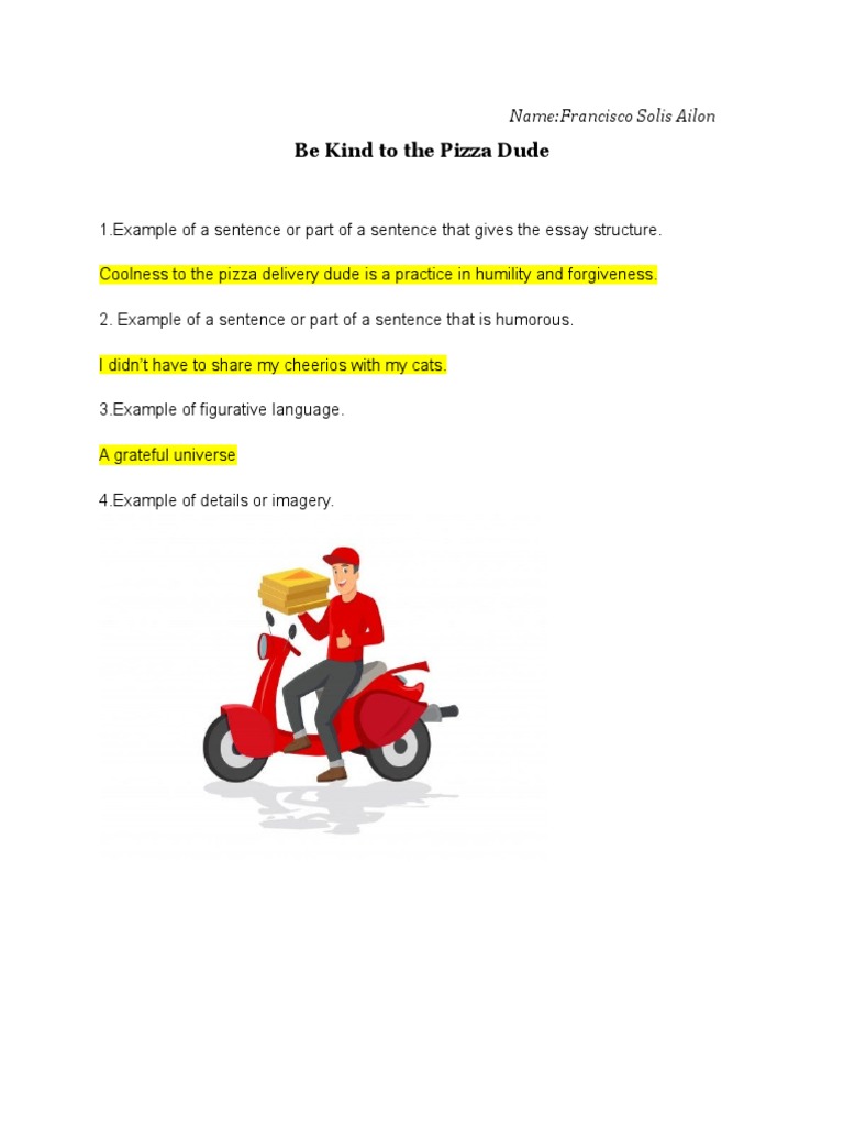 Be Cool To The Pizza Dude | PDF