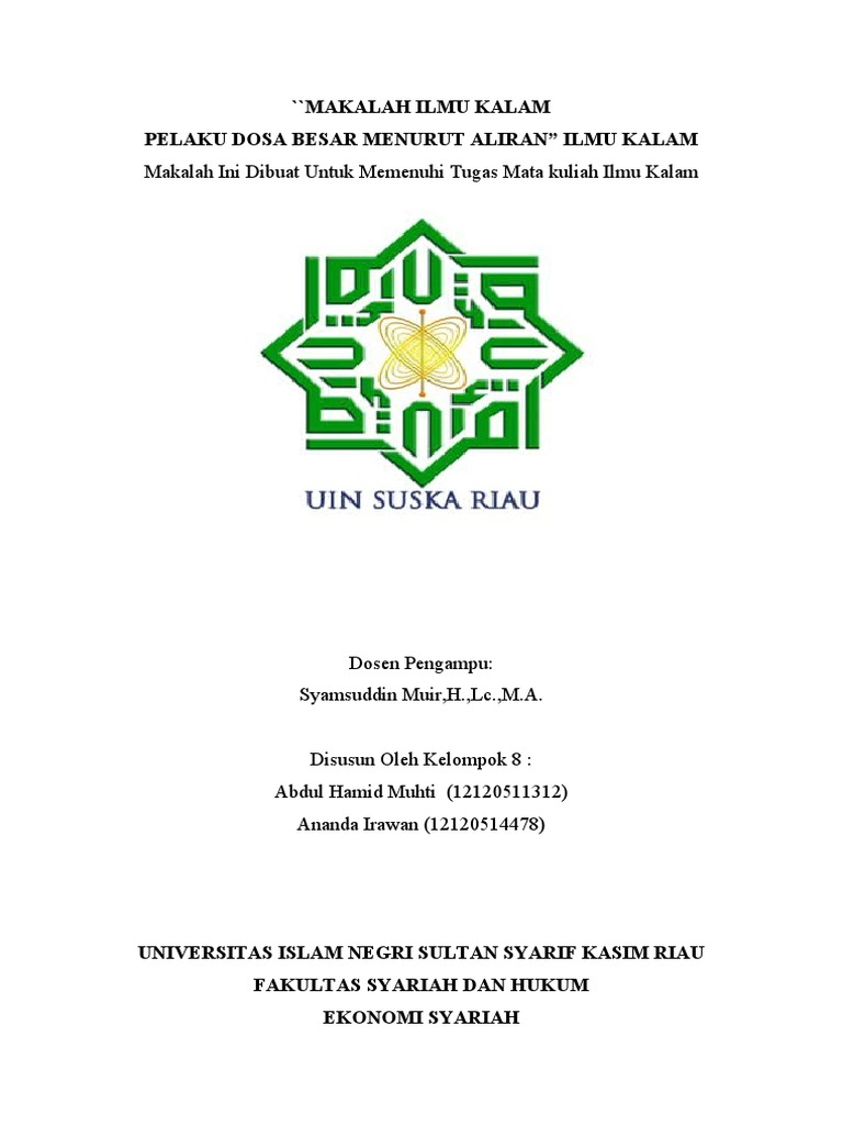 "Dosa Besar Menurut Ilmu Kalam" | PDF