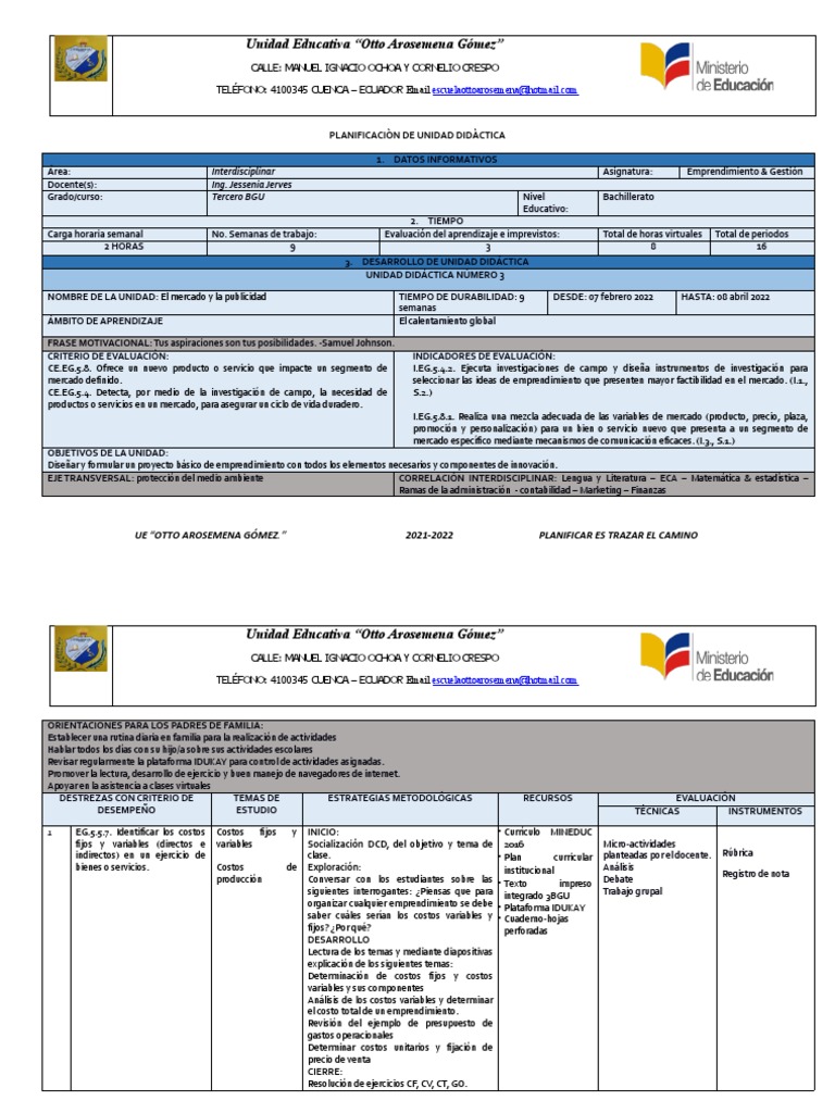 Pud 3 - 3bgu | PDF | Iniciativa empresarial | Presupuesto