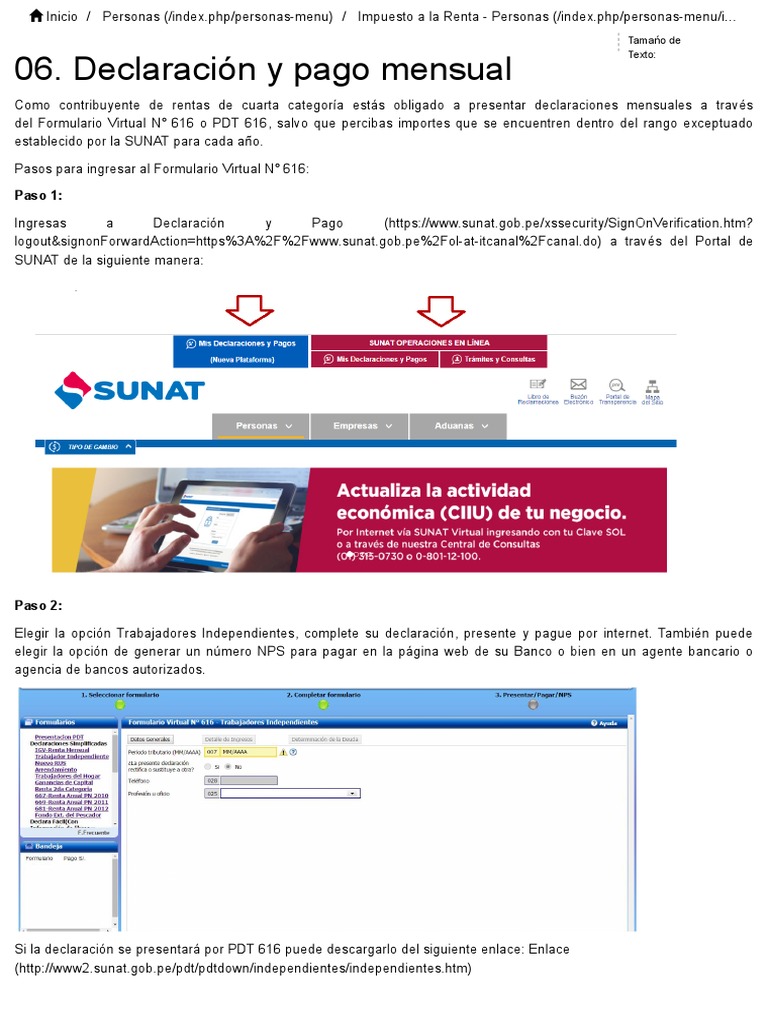 Formulario 616-Declaracion-Y-Pago-Mensual-Renta de Cuarta | PDF | aduana | Economias