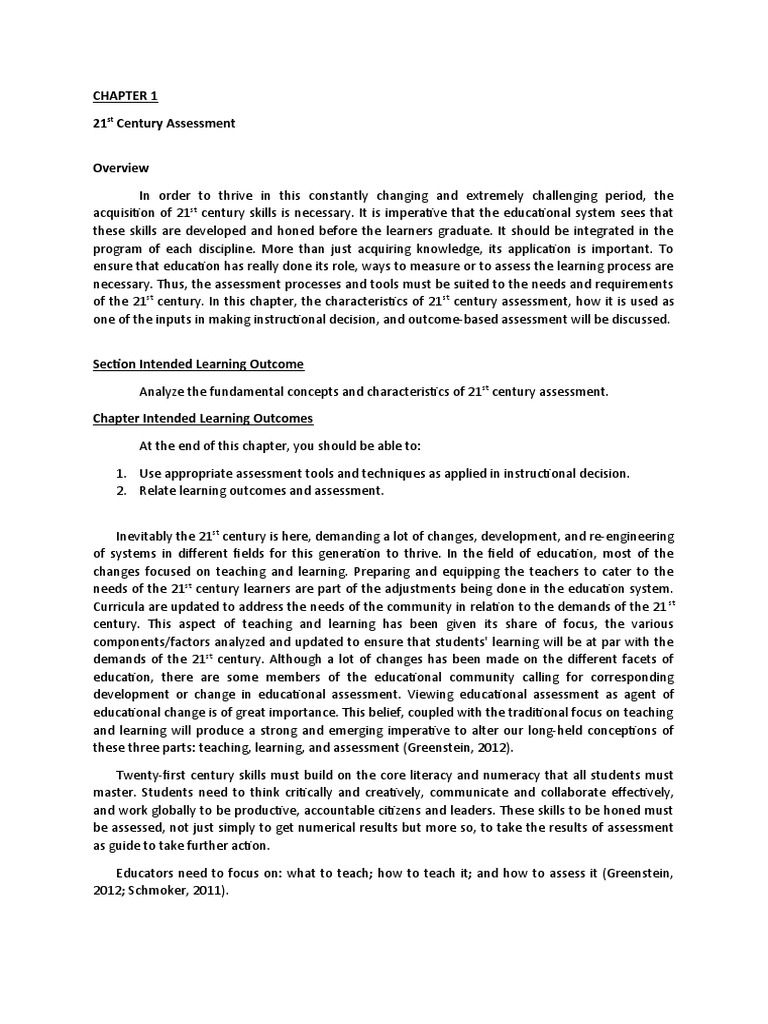 21st Century Assessment Strategies | PDF | Educational Assessment ...