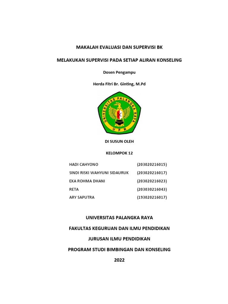 Makalah Evaluasi Dan Supervisi BK Revisi | PDF