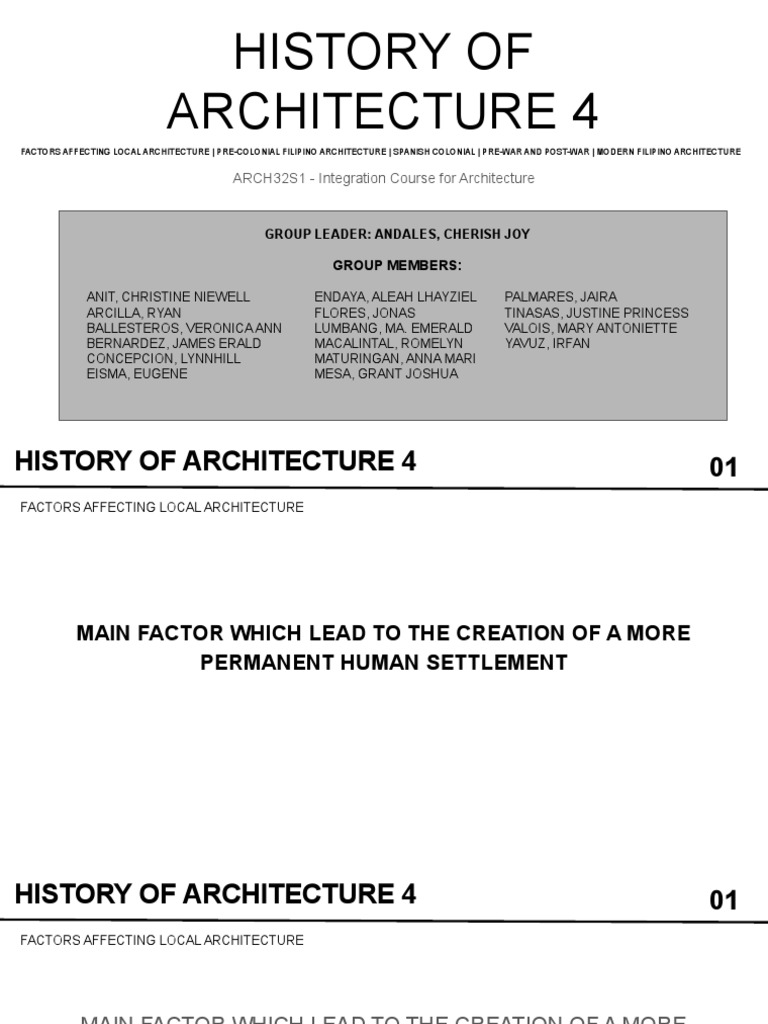 History of Architecture 4 | PDF | Philippines | Manila