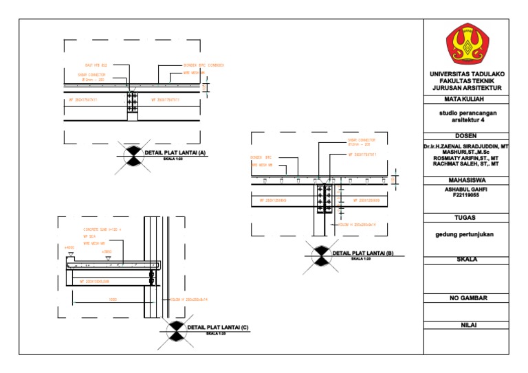 Detail Plat Lantai 1 | PDF