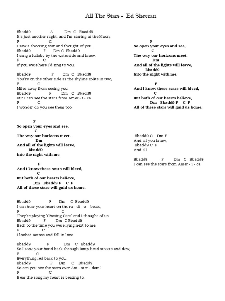 All of The Stars - Ed Sheeran | PDF
