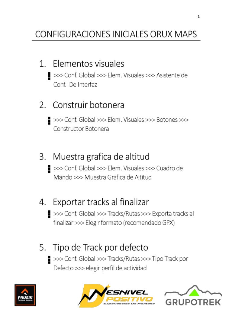 Configuraciones Iniciales Orux Maps | PDF | Informática