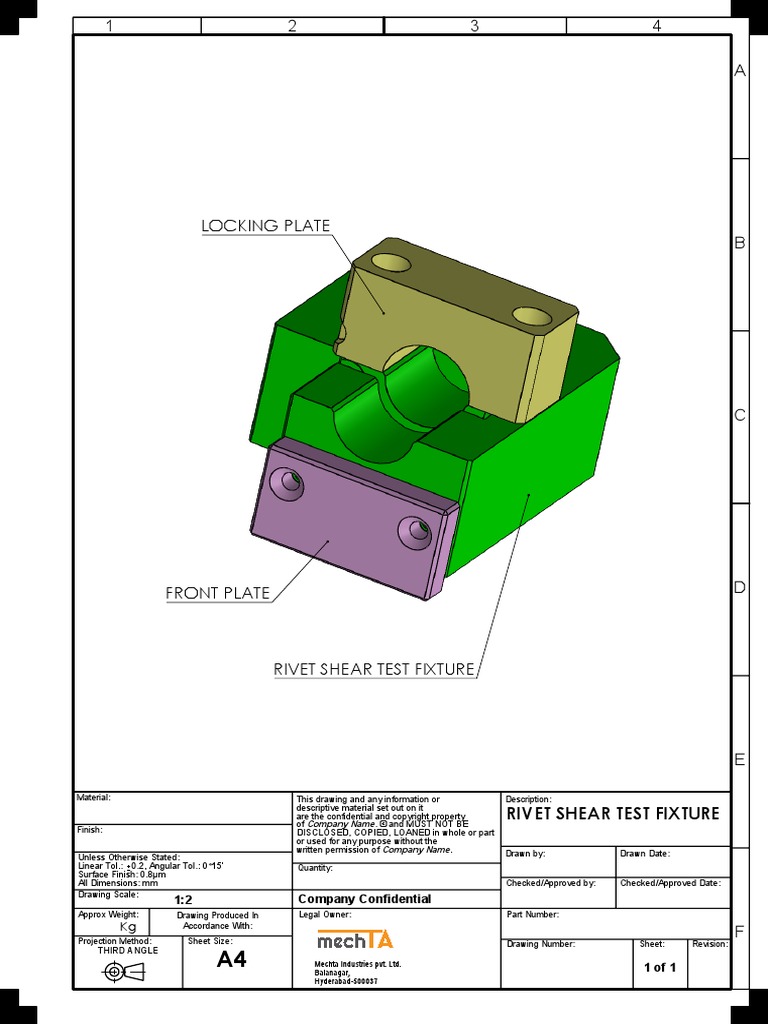Rivet Shear Test Fixture Assly | PDF