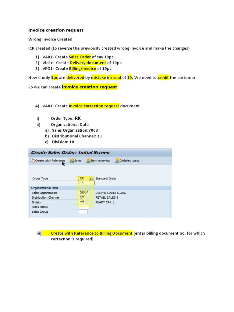 An Efficient Method for Processing Invoice Corrections Through a Single ...