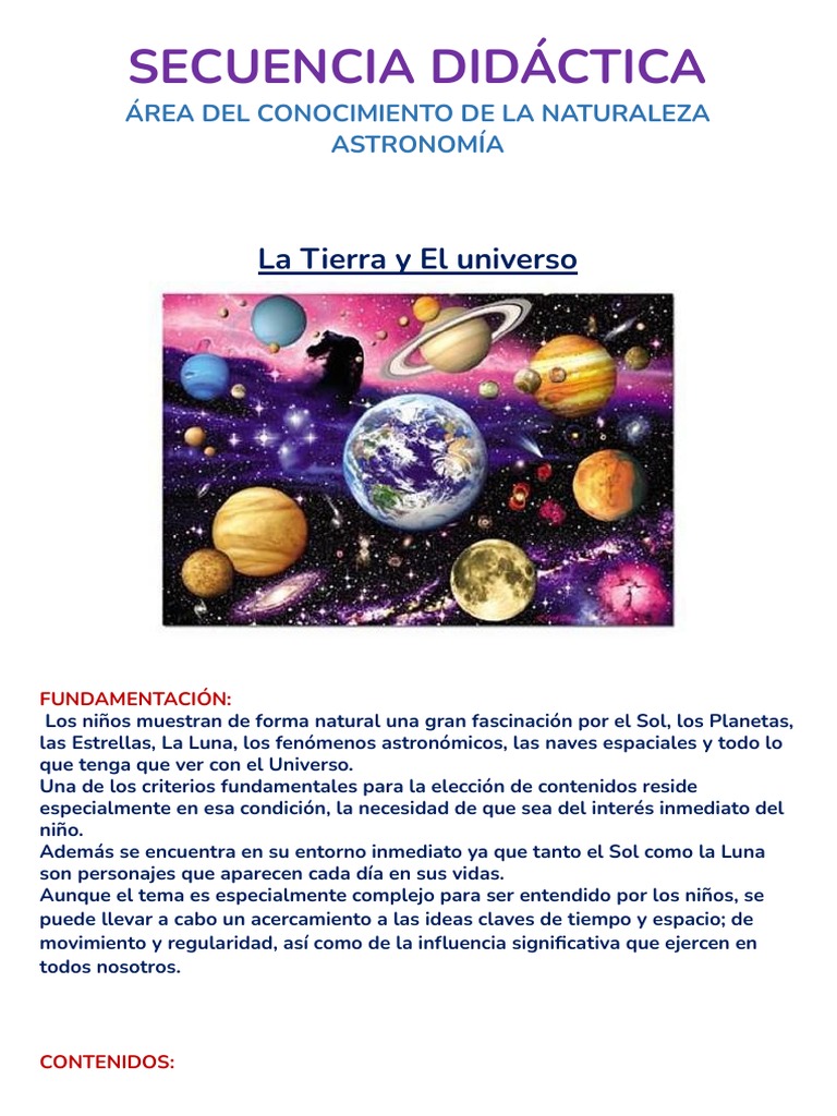 Secuencia La Tierra y El Universo | PDF | Luna | Dom