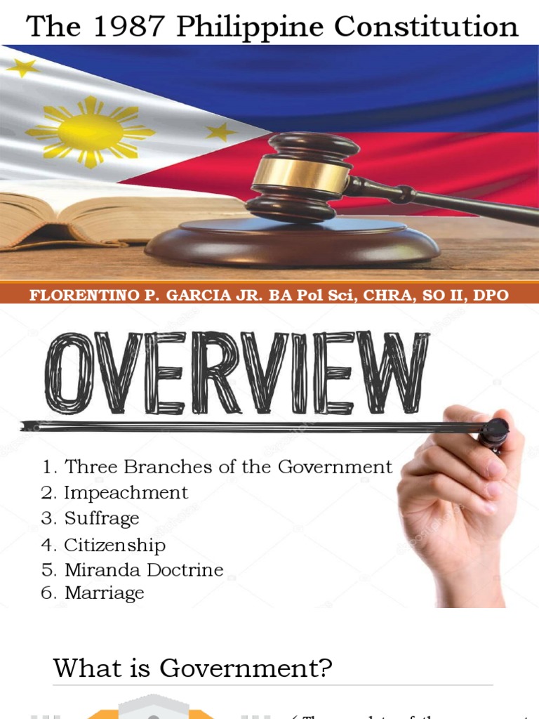 Overview of The 1987 Philippine Constitution | PDF | Miranda Warning ...