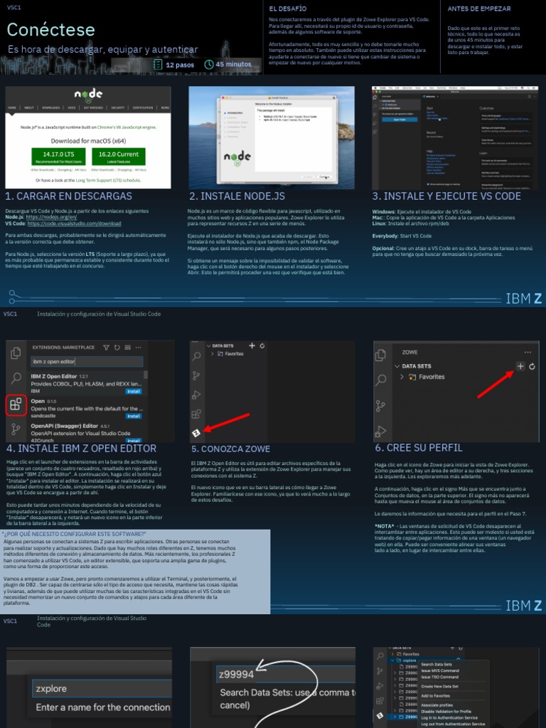 Instalación de Zowe Explorer y VS Code | PDF | Software de la aplicacion | Ventana (informática)