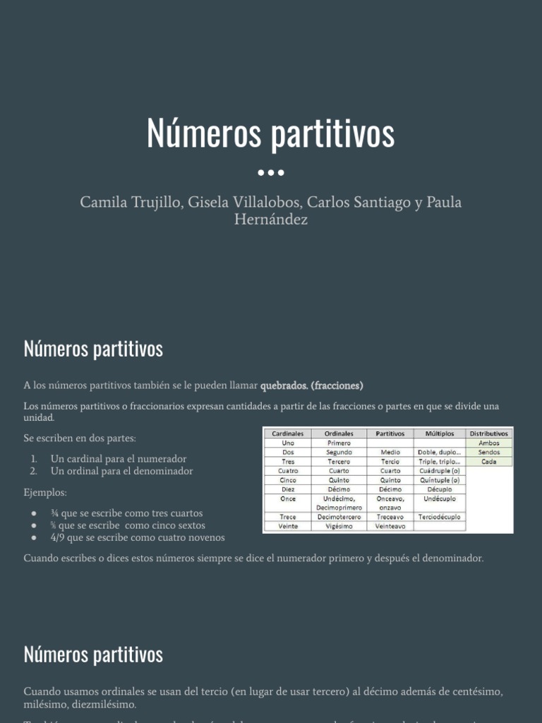Números Partitivos | PDF