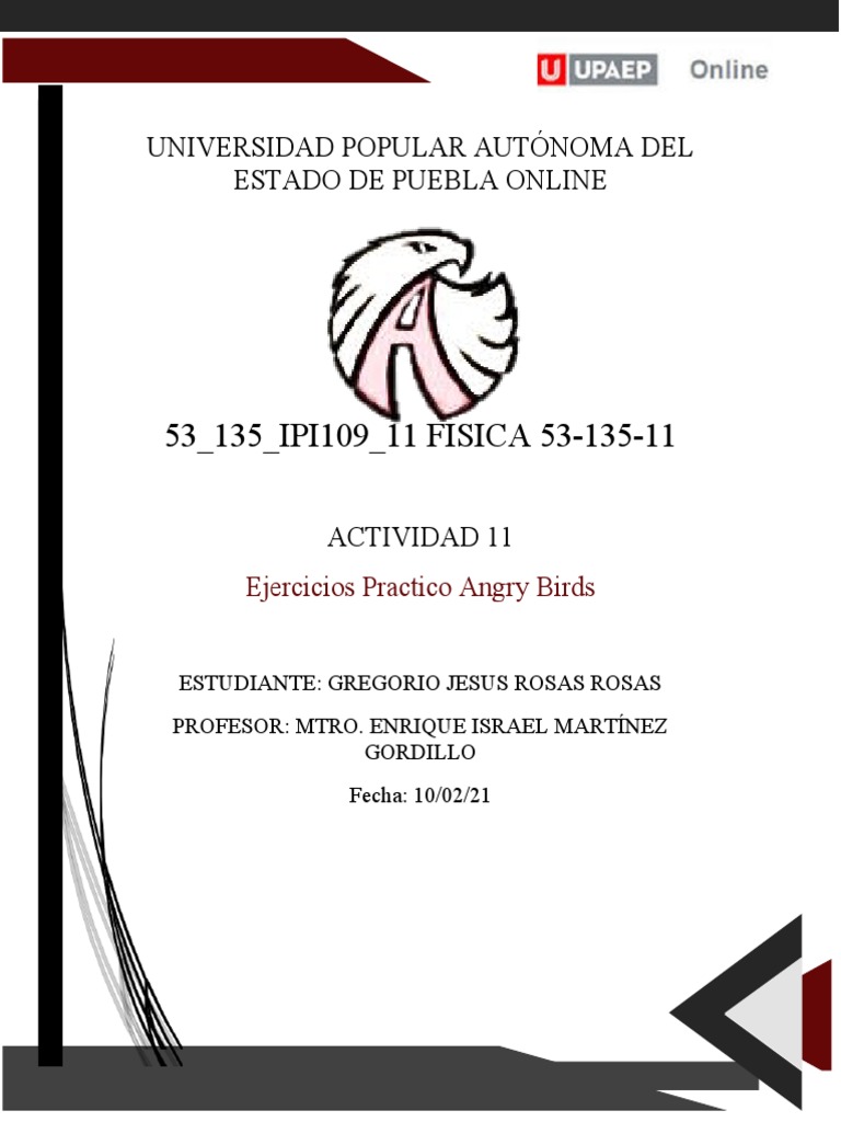 Act11 Práctica Movimiento Tiro Parabólico | PDF