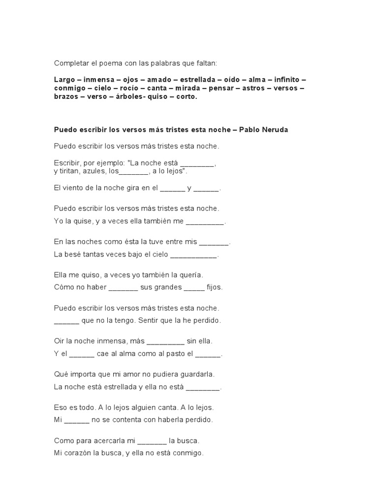 Poema Neruda | PDF | Poesía
