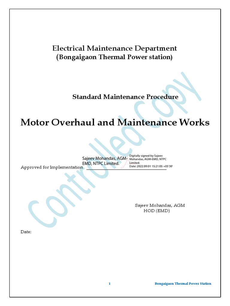 EMD Overhaul and Maintenance of Motors | PDF | Electric Motor ...