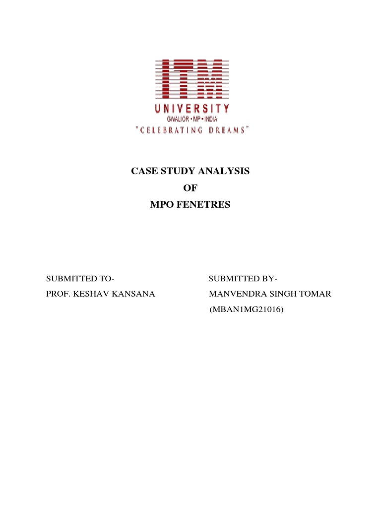 Case Study Analysis 304MM | PDF | Sales | Market (Economics)