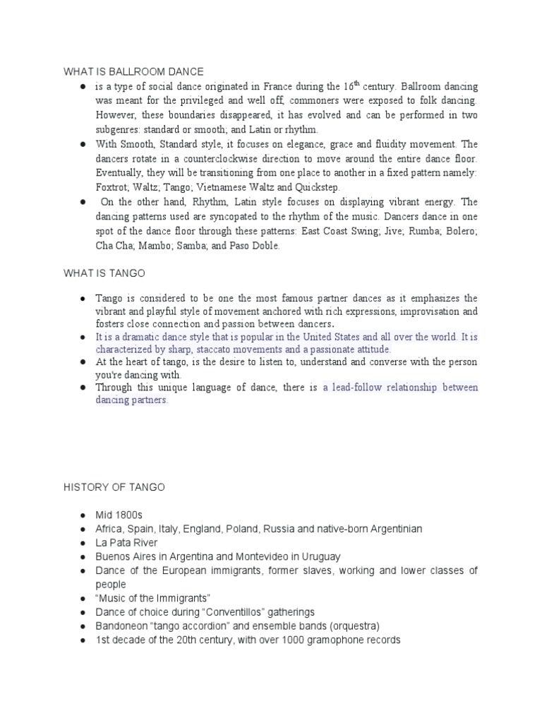 Pe Tango | PDF | Tango | Ballroom Dance