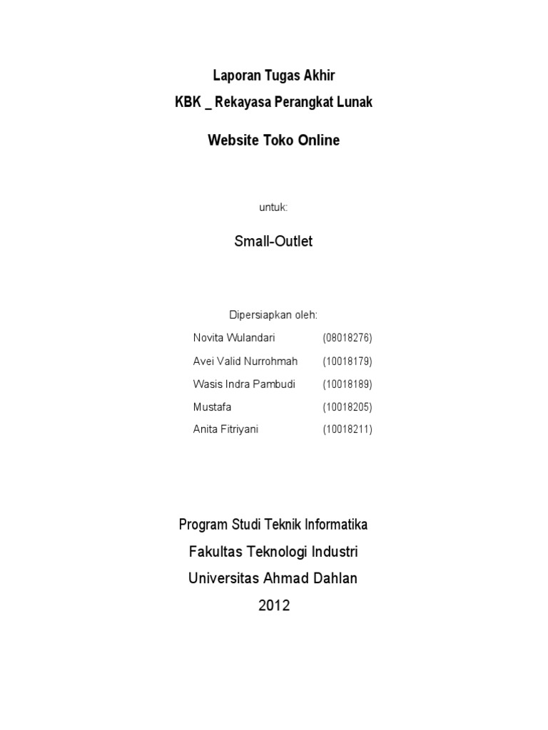 Laporan TA RPL-dikonversi | PDF