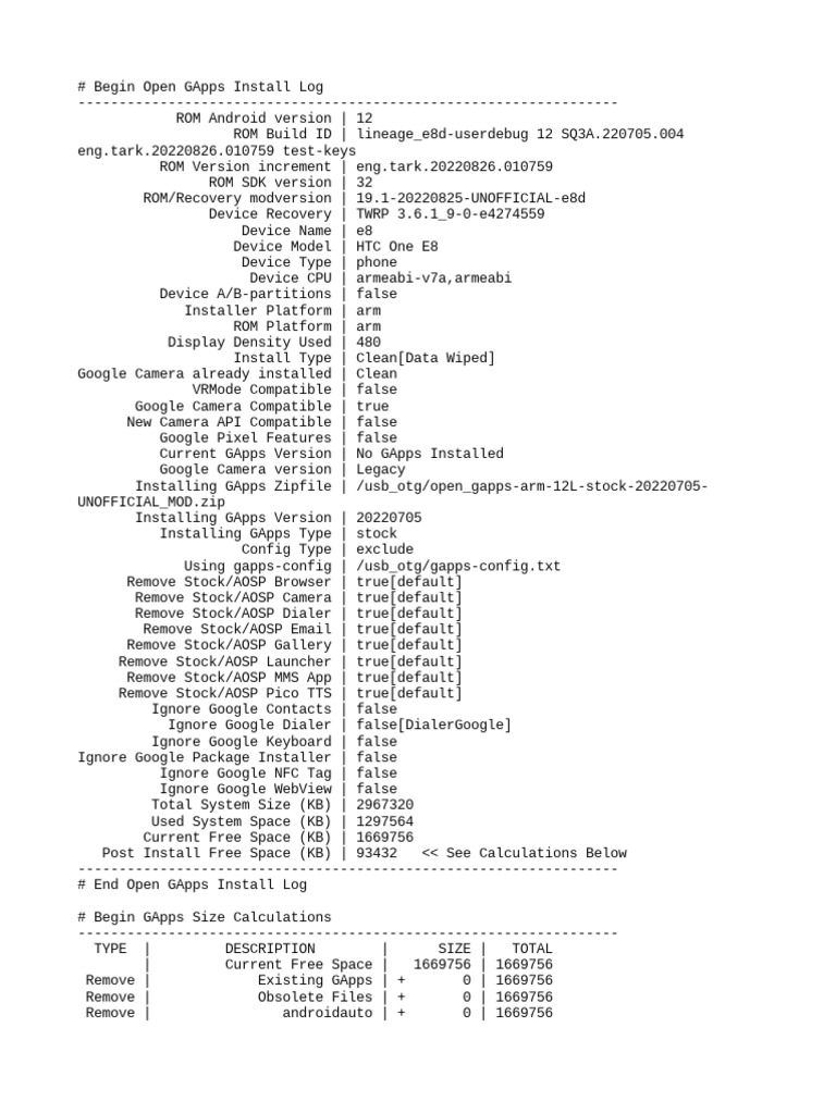 Open Gapps Log | PDF | Android (Operating System) | Alphabet Inc.