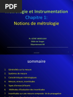 Cours Instrumentation - Mesure PDF | PDF | Métrologie | Science