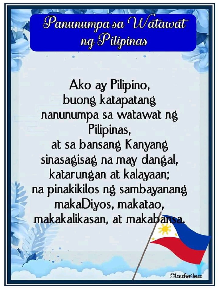 Panunumpa Sa Watawat | PDF