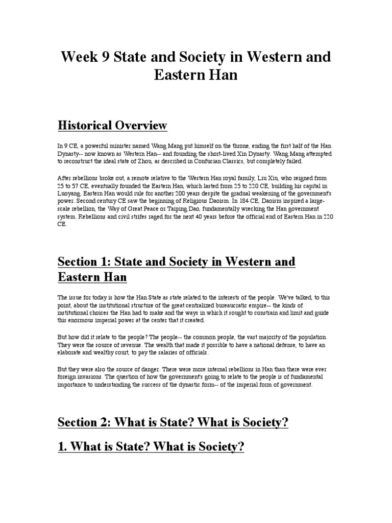 Transcript For Week 9-State and Society in Western and Eastern Han ...