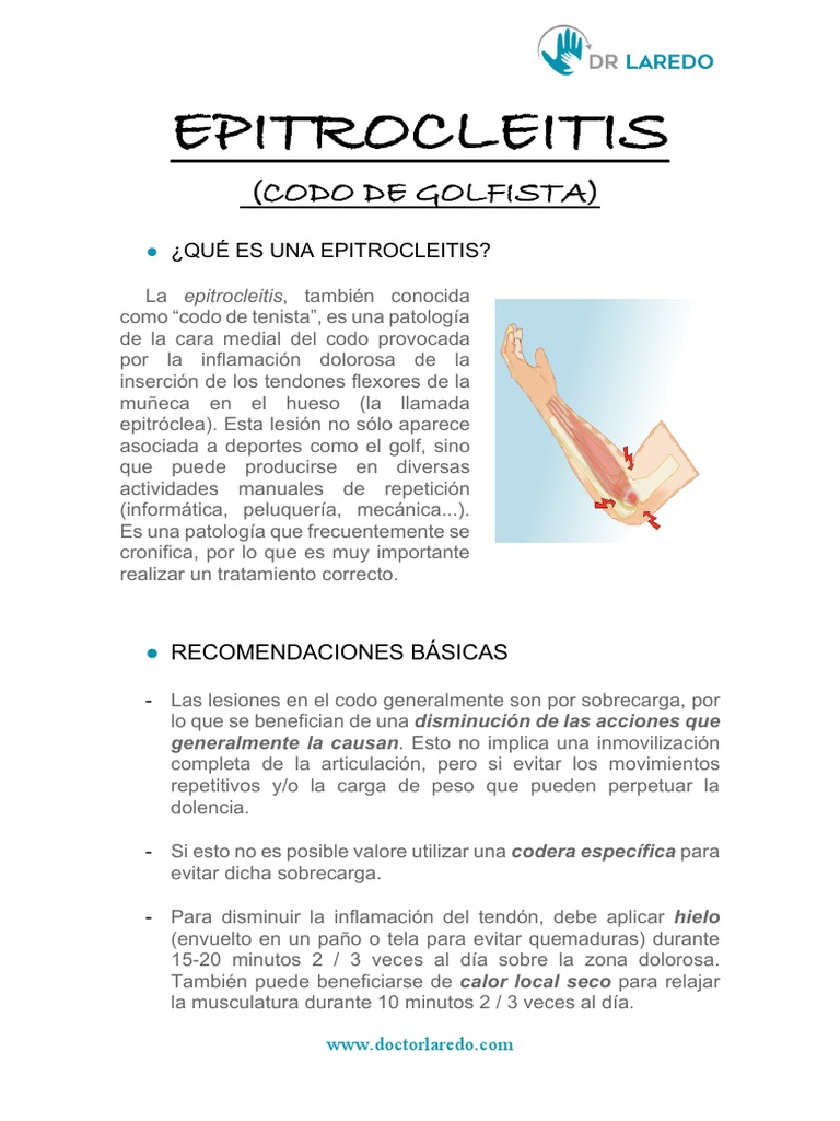 Epitrocleitis Recomendaciones Ejercicios | PDF | Codo | Enfermedades y ...