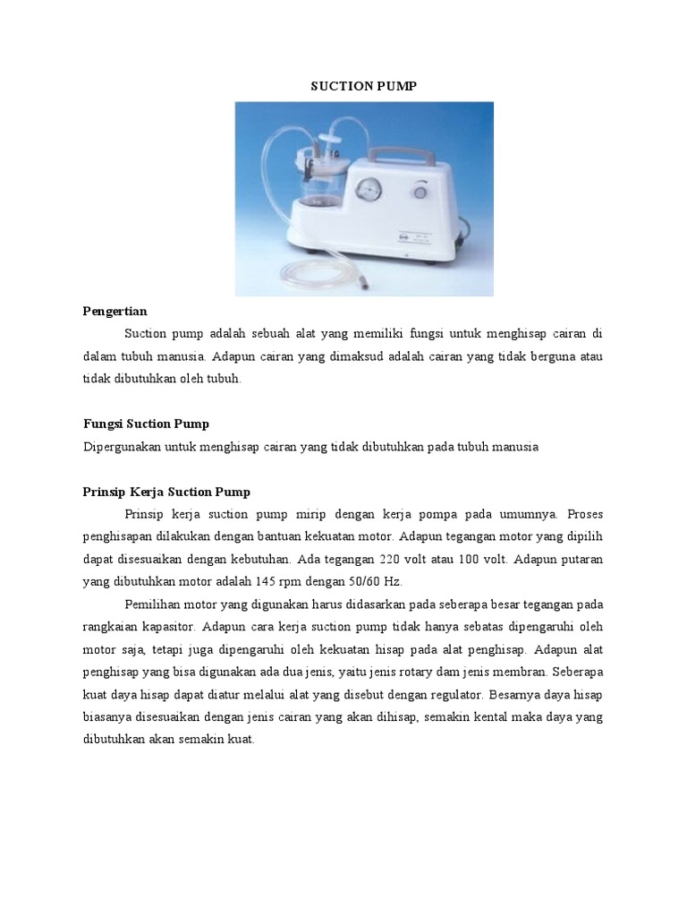 Pemeliharaan Suction Pump | PDF