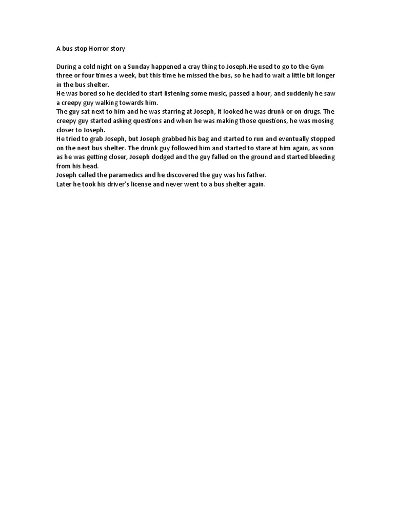 A Bus Stop Horror Story | PDF