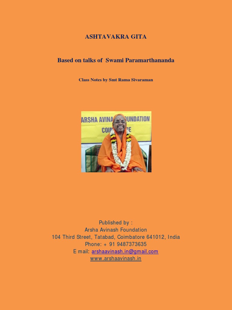 Ashtavakra Gita | PDF | Yoga | Thought
