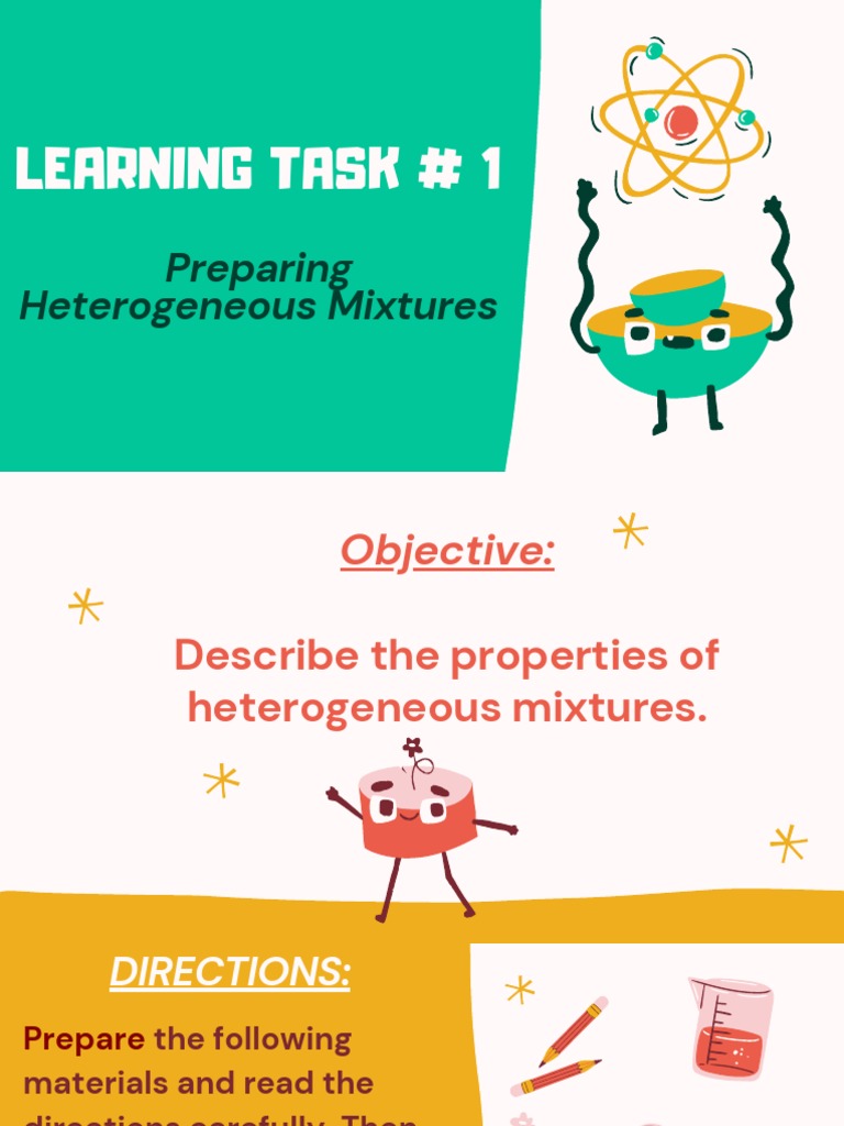 SCIENCE 6 Q1 M1 Learning Task # 1 Preparing Heterogeneous Mixtures | PDF