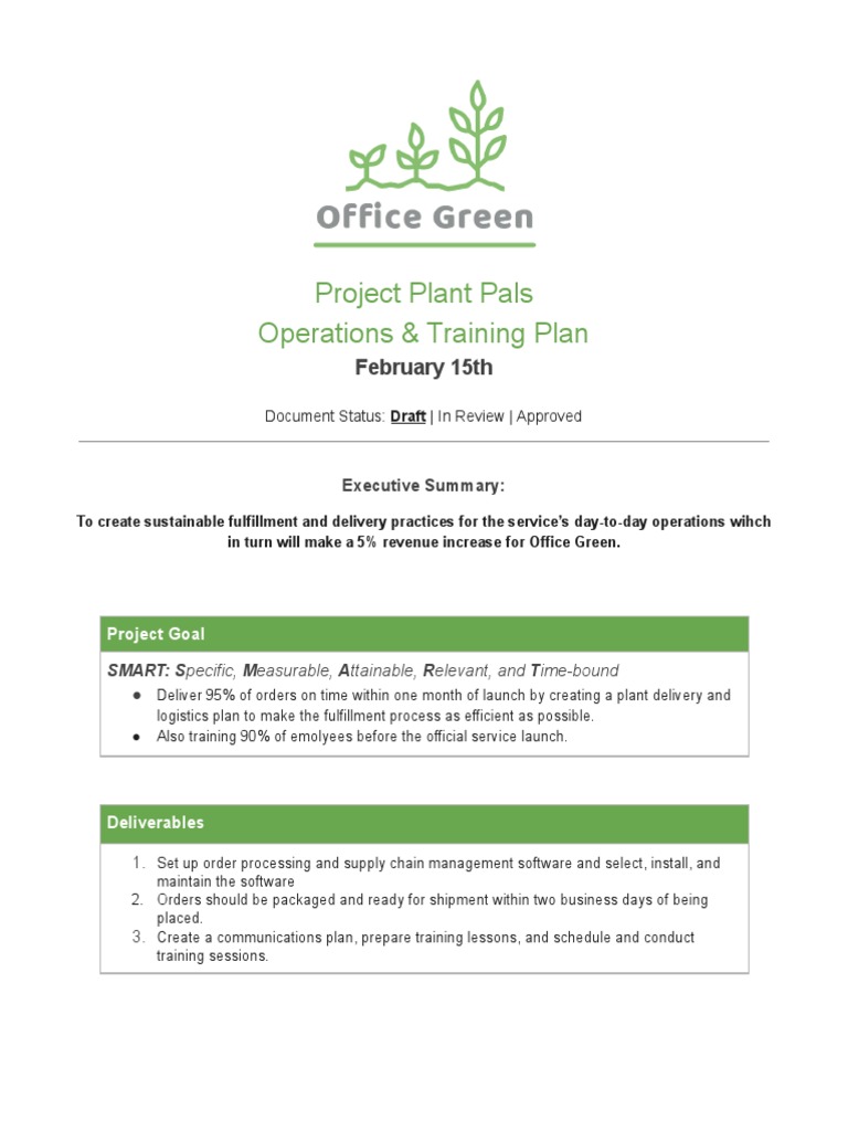 Activity Template - Project Charter | PDF | Customer | Supply Chain ...