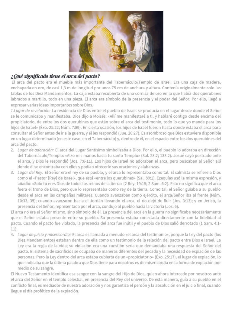 Qué Significado Tiene El Arca Del Pacto | PDF | Arca de la Alianza | Creencia religiosa y doctrina
