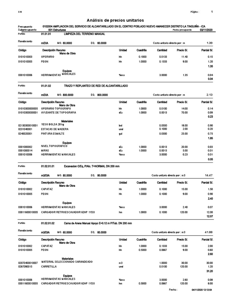 Analisis de Costos Unitarios | PDF | Arquitectura | Diseño arquitectonico