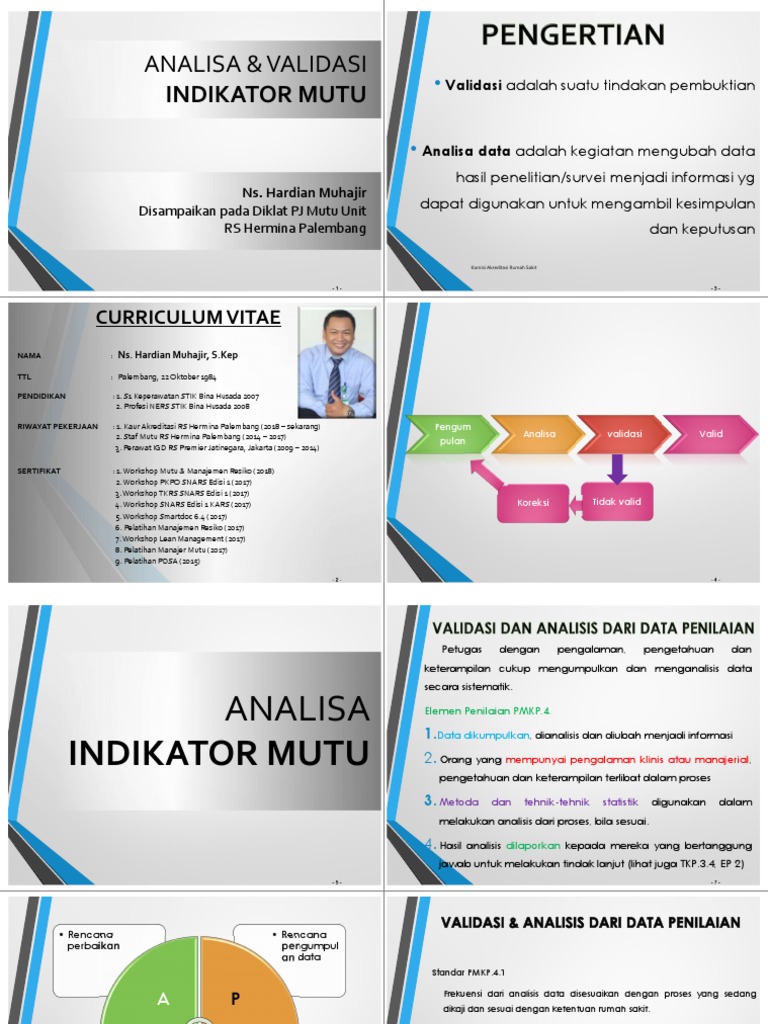 ANALISA DAN VALIDASI INDIKATOR MUTU | PDF