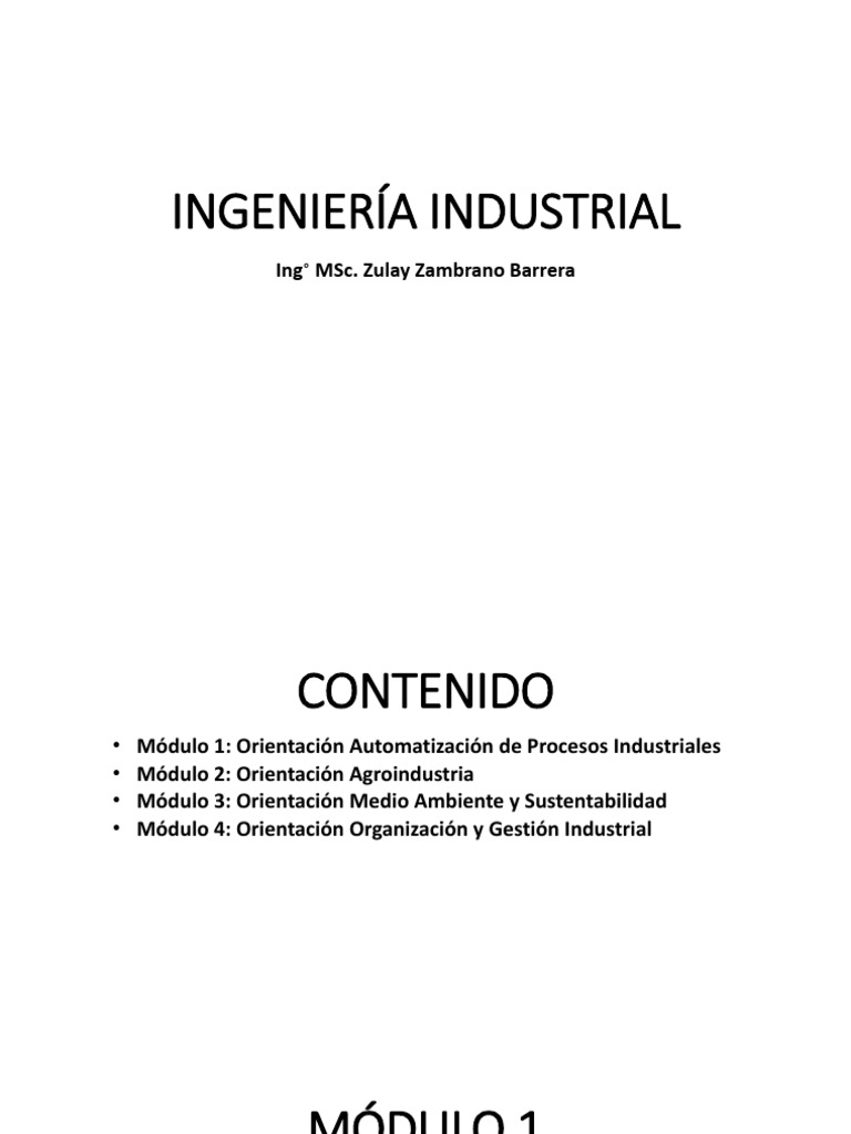 An Overview of Industrial Engineering Modules with a Focus on ...