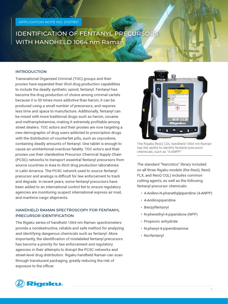 RAD Fentanyl Precursor App Note - 21127851 - AN - FINAL | PDF | Fentanyl | Illegal Drug Trade