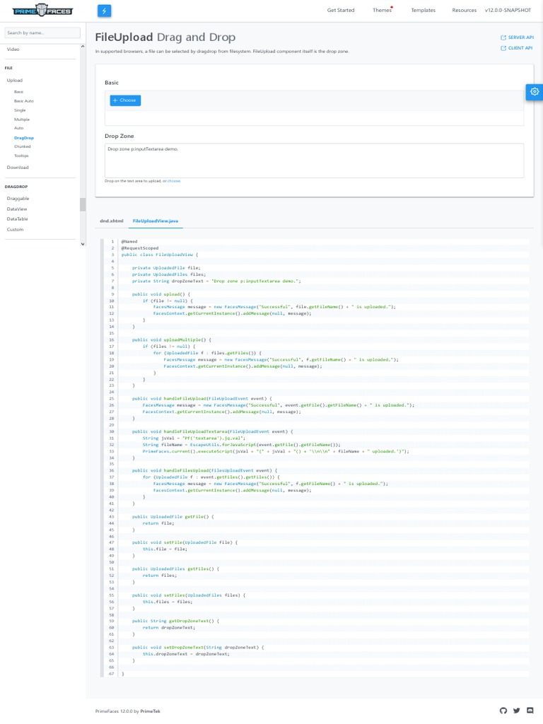 PrimeFaces Showcase Fileup2 | PDF | Software Development | Information ... PrimeFaces Showcase Fileup2 | PDF | Software Development | Information ...