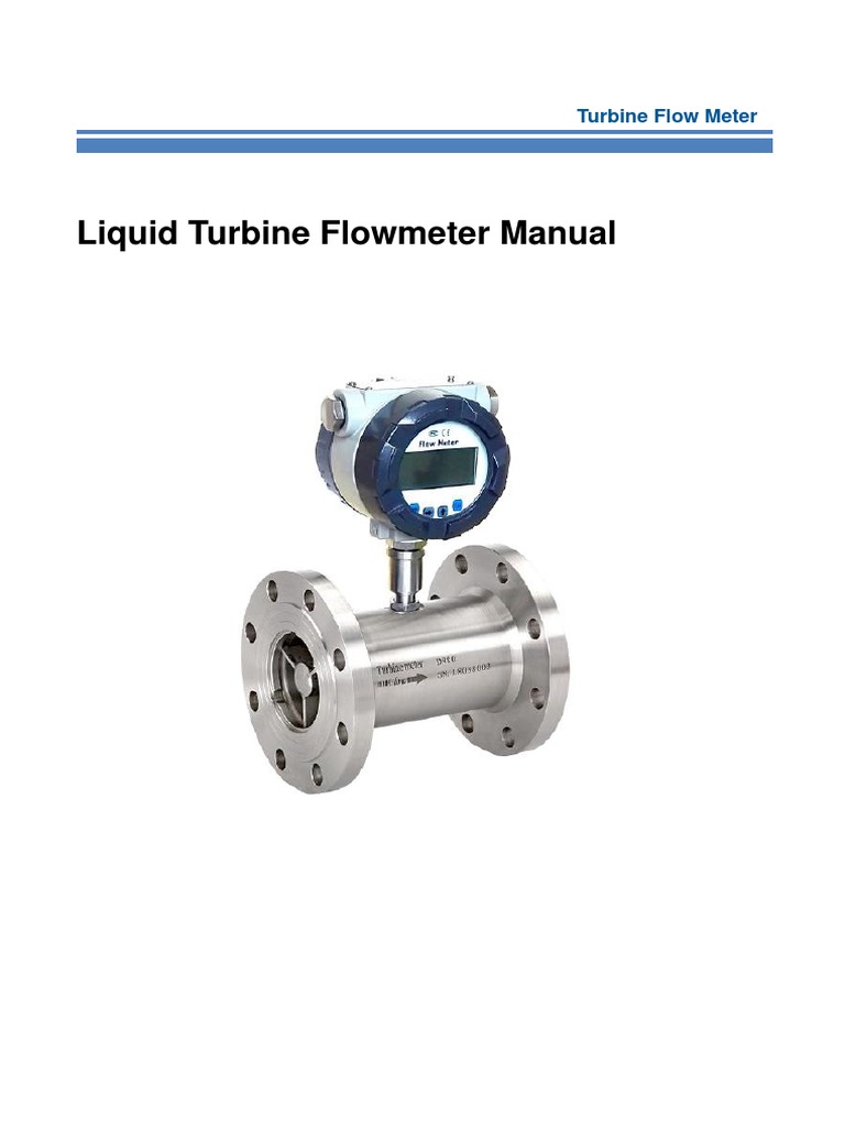 Manual - Turbine Flowmeter | PDF | Flow Measurement | Power Supply