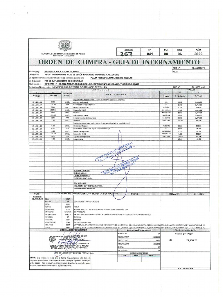 Kit de Implementos de Seguridad SR | PDF