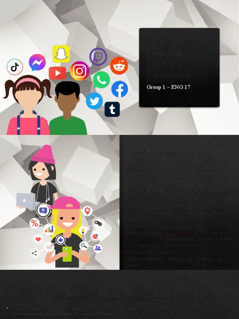 Promoting Digital Citizenship | PDF | Cyberbullying | Internet