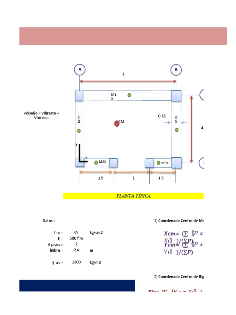 Centro de Masa y Centro de Rigidez | PDF