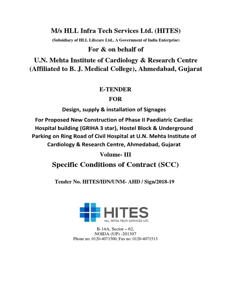 HITES E-tender for Design, supply & installation of Signages | PDF ...