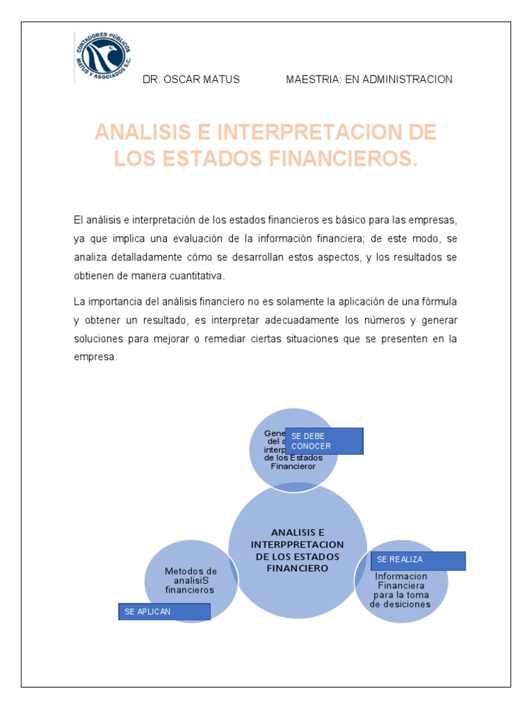 Analisis e Interpretacion de Los Estados Financieros | PDF | Estado de resultados | Contabilidad
