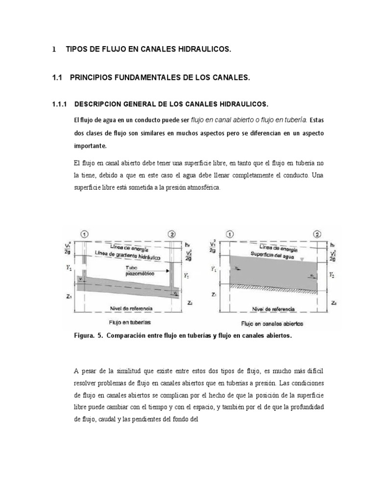 Tipos de Flujo en Canales Hidraulicos | PDF | Canal | Viscosidad